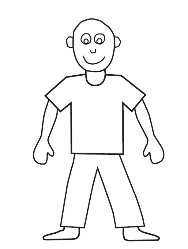 Bald Man Page Coloring Pages