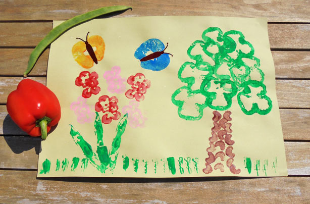 Vegetable printing: How to make a vegetable printing picture - goodtoknow